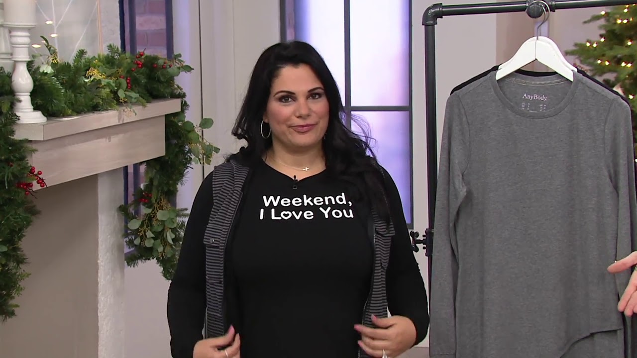 AnyBody Loungewear Cozy Knit Crossover Top on QVC - YouTube