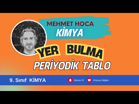 9. Sınıf KİMYA Periyodik Tabloda YER BULMA 1. TEMA (Maarif)