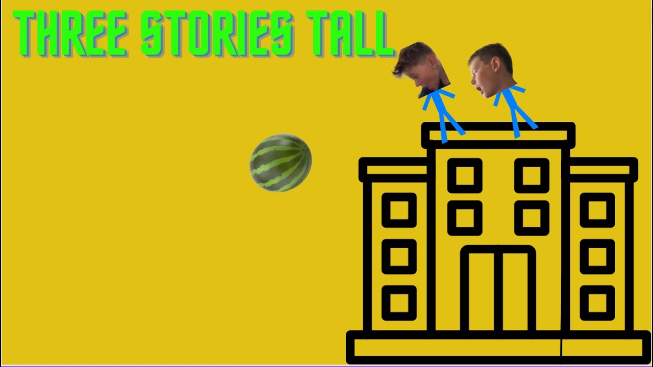 Watermelon dropped off 2 story building - YouTube