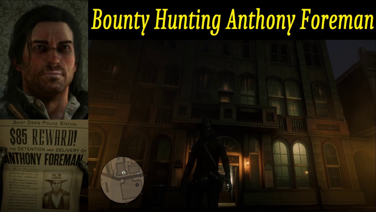 Red Dead Redemption 2 bounty hunting Anthony Foreman - YouTube