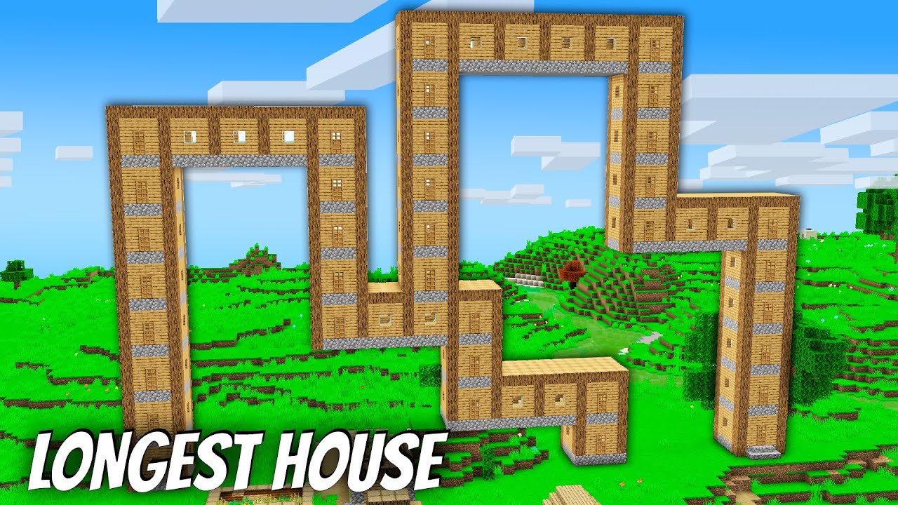 I found a LONGEST CROOKED HOUSE in Minecraft ! What's INSIDE the ...