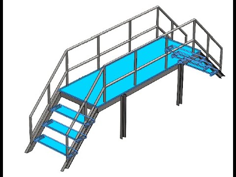 Steel Stair Bridge simulation - YouTube