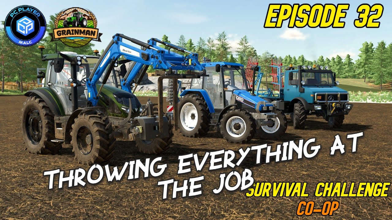 THROWING IT ALL AT THE FIELDS!! 😜🚜| SURVIVAL CHALLENGE CO-OP | FS22 ...