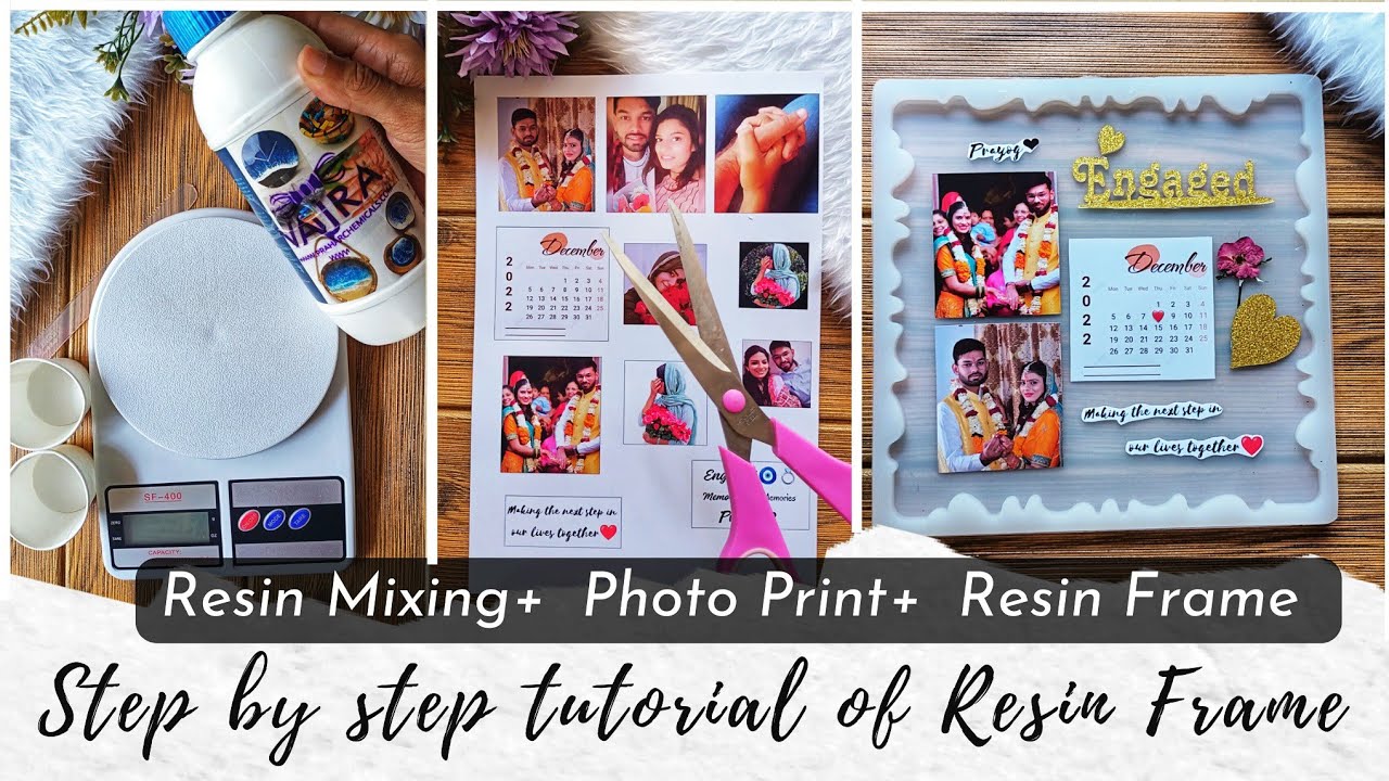 How to make a Resin photo frame step by step tutorial #diy #resinart # ...