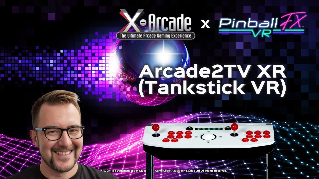 FIrst look at Pinball FX VR x X-Arcade Tankstick VR collaboration - YouTube