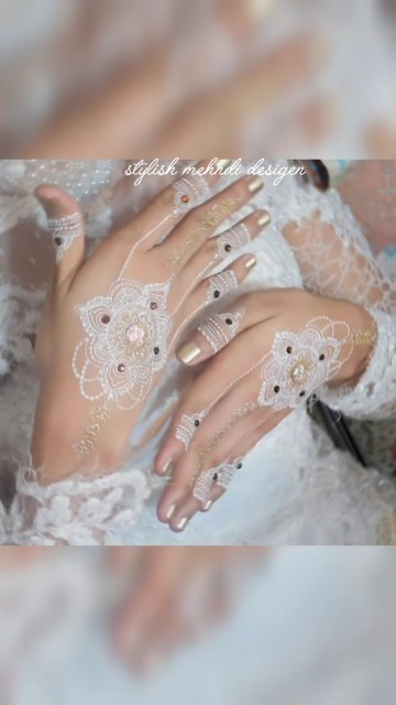 white mehndi design#shortvideo #mehndi - YouTube