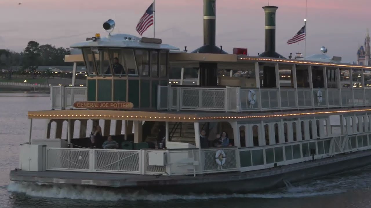 A Perfect Ferry Boat Ride to the Magic Kingdom at Sunset - YouTube