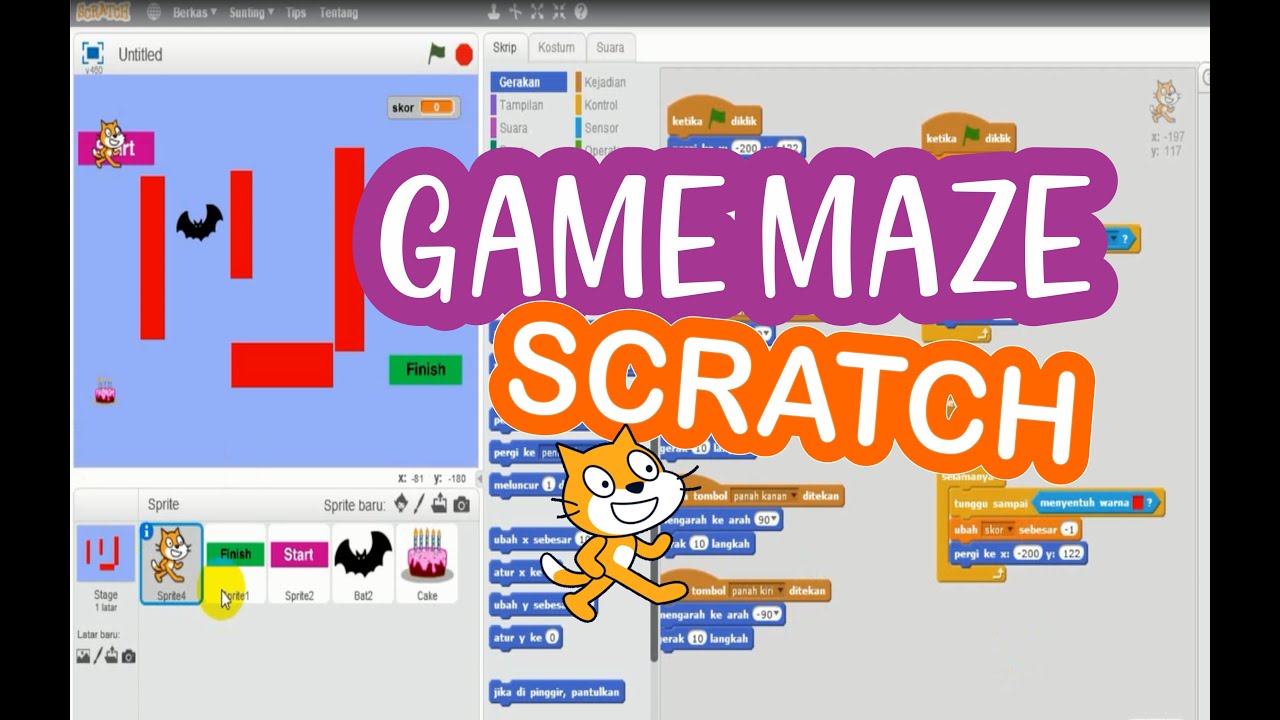 GAME MAZE (LABIRIN) SCRATCH || Materi TIK Kelas 3 SD - YouTube