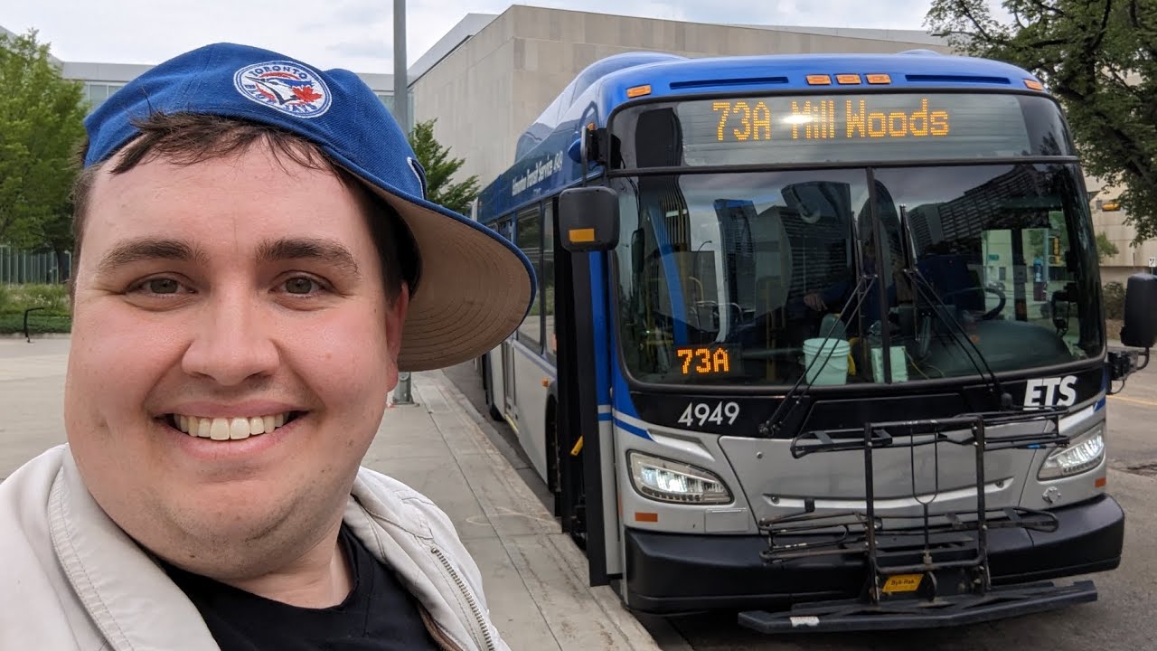 ETS Bus 2019/20 New Flyer XD60 #4949 On 73A Millwoods Via 95th Ave ...