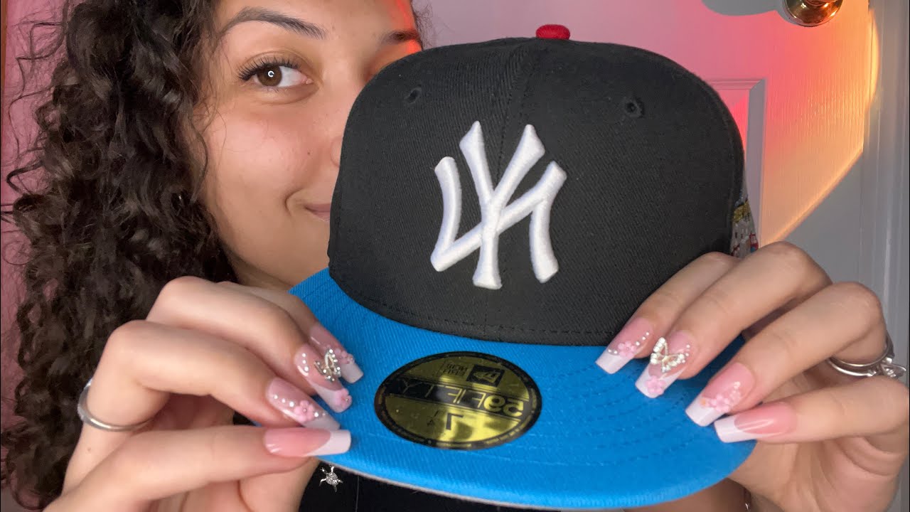 ASMR fast and aggressive tapping and scratching on hat collection pt. 3 ...