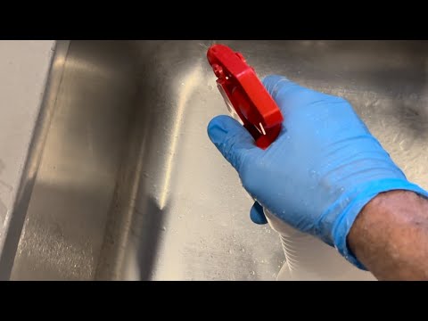 How to deep clean a stainless steel kitchen sink #cleaningtips - YouTube