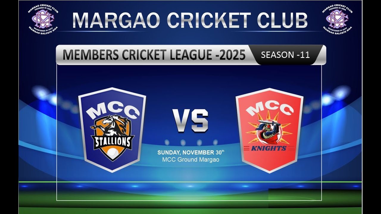 🔴Live | STALLIONS VS KNIGHTS | MCC Members T20 Cricket League 2025 ...