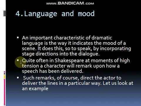 BS ENGLISH Introduction to Literary Studies . Language of Drama (part ...
