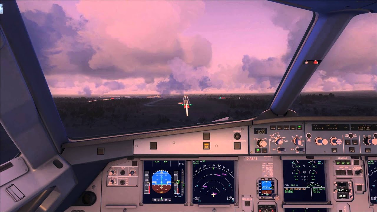 Cockpit LH A320-200 Windy Approach Cologne - YouTube