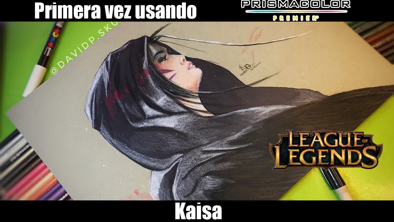 COMO DIBUJAR A KAISA (League Of Legends) // Primera vez usando los ...