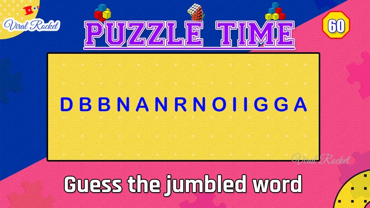 Guess The Jumbled Words Puzzle Time 60 Jumbled Words Puzzle 