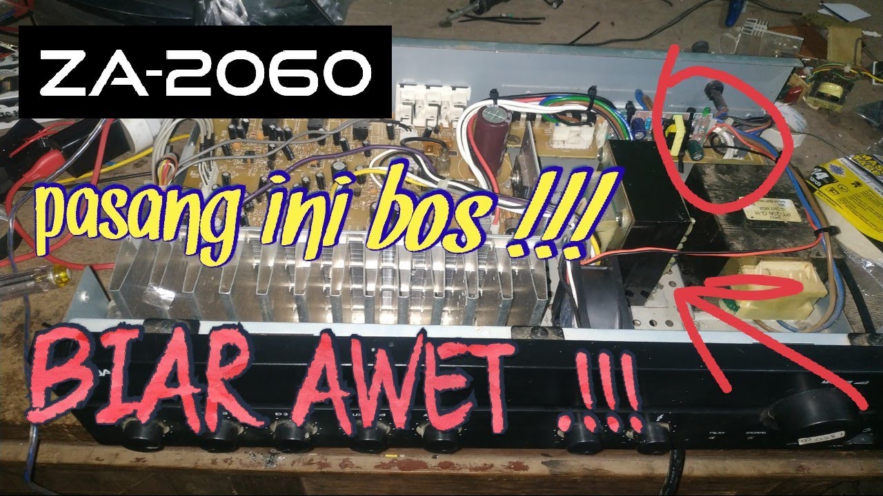 tips perbaikan amplifier toa ZA-2060 - YouTube