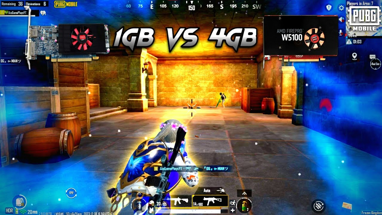 AMD Radeon HD 7500 1GB Vs AMD FIREPRO W5100 4GB 😰😰 PUBG Mobile Gameplay ...
