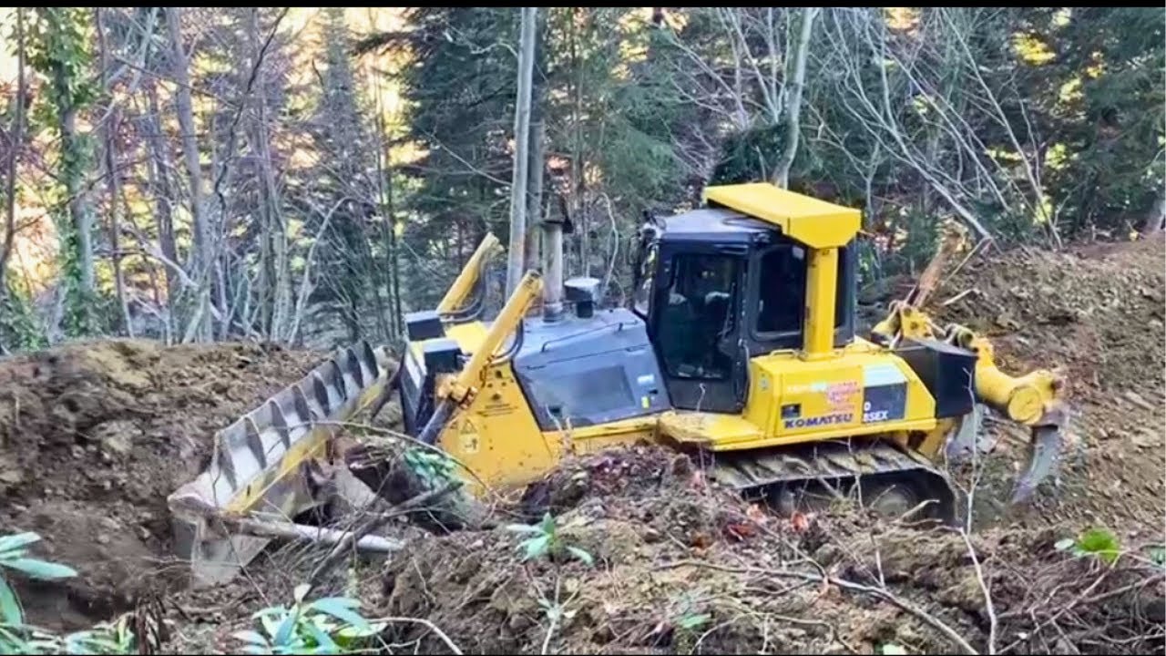 KOMATSU D85 EX DOZER Yol Yapım Ve Düzeltme #komatsu #dozer #bulldozer ...