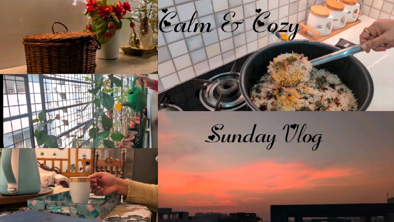 A peaceful day at Home|Slow and Relaxing day|Calm and cozy vibes|Sunday ...
