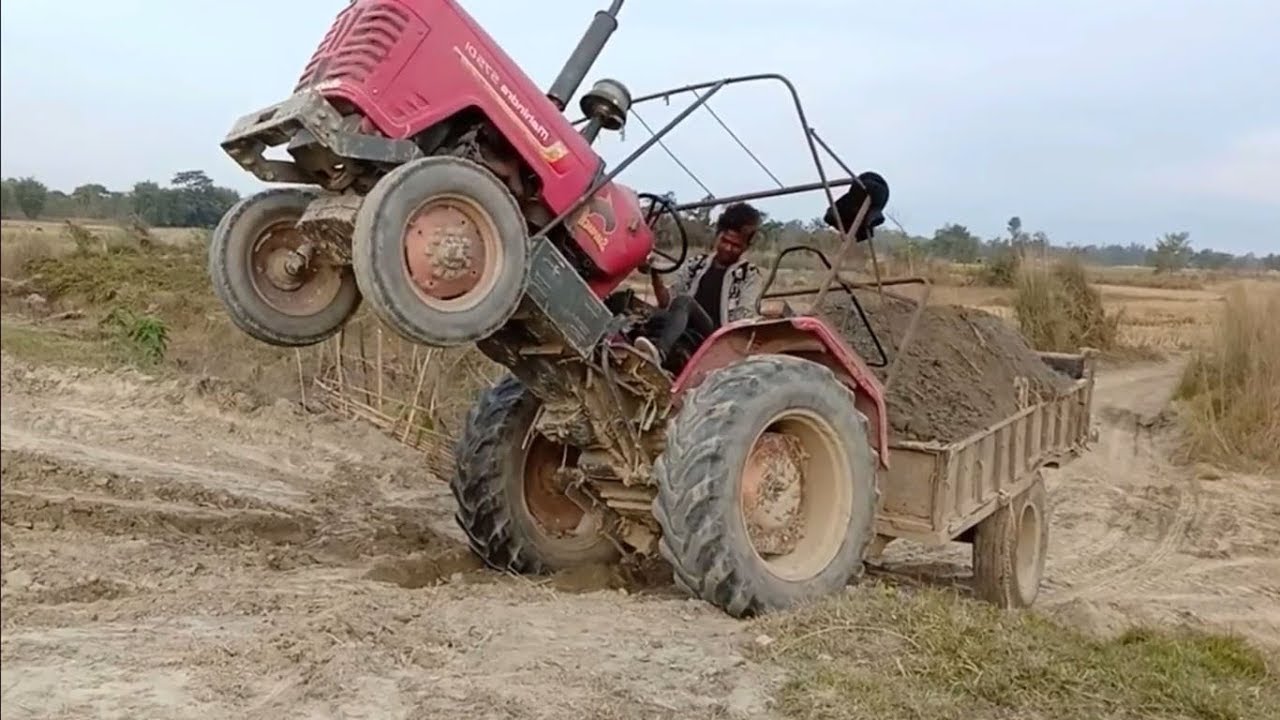 JCB Backhoe VS Tractor-a few Funny clips-Backhoe Video - YouTube