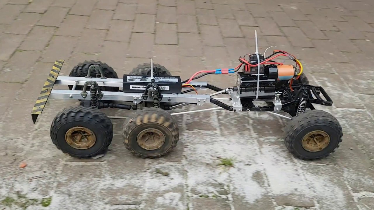 RC projekt Kraz-6443 test drive - YouTube