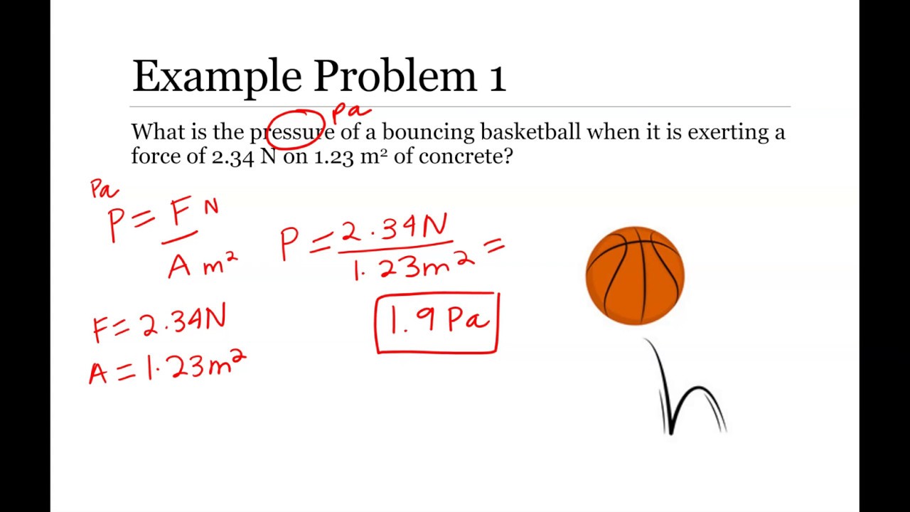 Example Problem 1 - Pressure - YouTube
