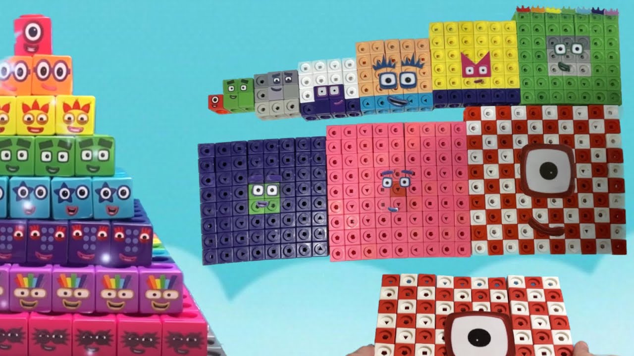 Numberblocks merry Christmas tree from MathLink Cubes1-100 square DIY ...