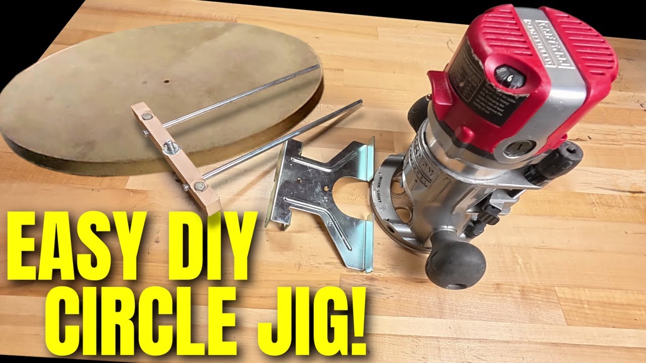 How to Build a Simple Router Circle Jig (Trammel) - YouTube