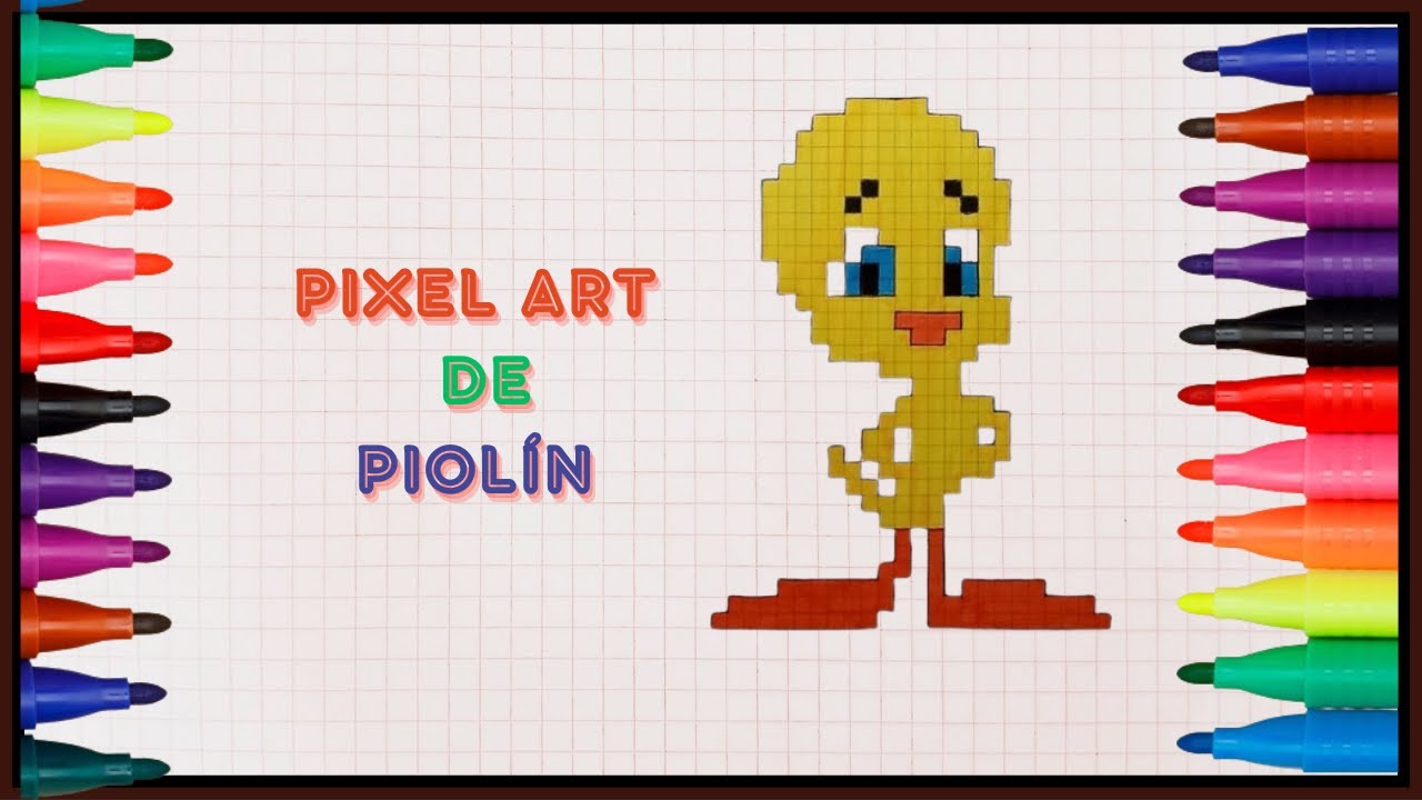 Como Dibujar a PIOLIN en pixel art Tutorial paso a paso#como #pixelart ...