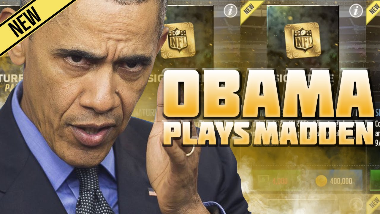 President Obama Opens SIGNATURE PACKS! Madden Mobile 17 - YouTube