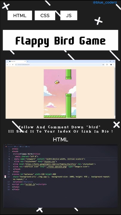 Flappy Bird Game with HTML, CSS & JS 🐦 | #Shorts #CreativeCoding #Trending #coding #job - YouTube