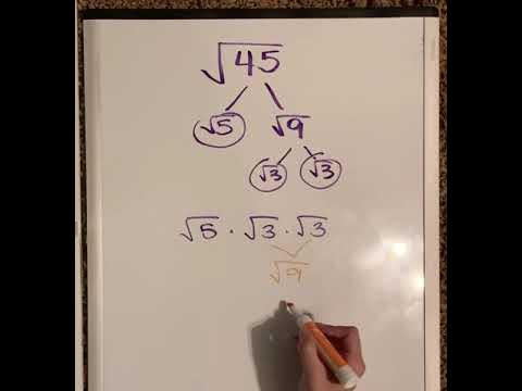 Simplify Square root 45 - YouTube