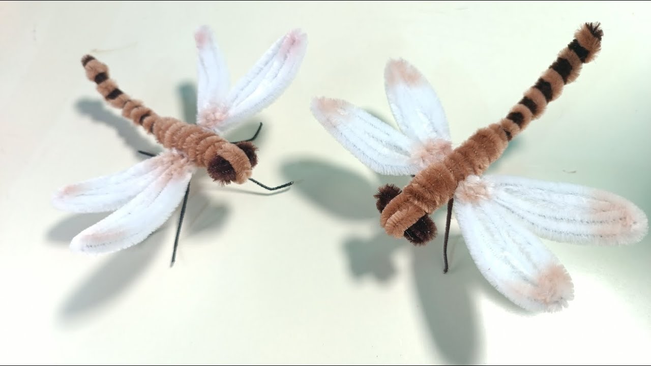 DIY | Amazing Pipe Cleaner Dragonfly 💕 #diydragonfly - YouTube