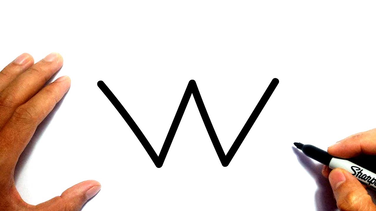 How To Draw House With W Letter || Using Letter W into House Drawing ...