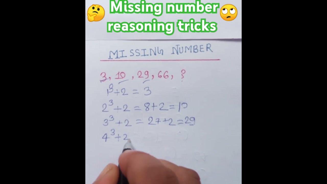 Missing number reasoning tricks #shorts #viralshorts - YouTube