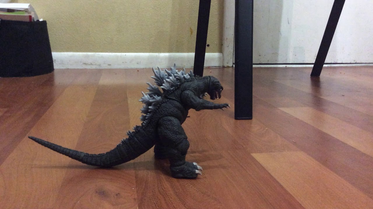 Godzilla stop motion by a 7-year-old - YouTube