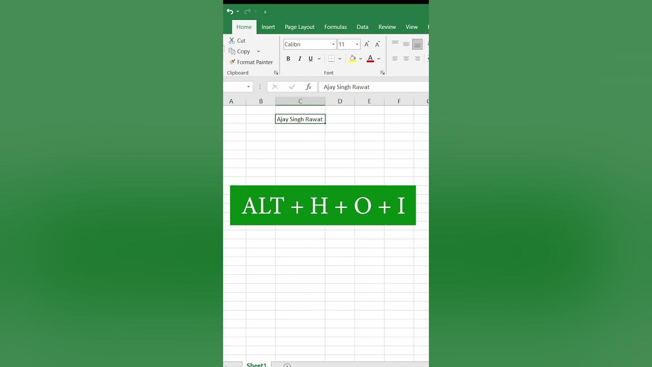 How to Adjust Name to Colum #excel #tricks #exceltricks #exceltips #asmr #key - YouTube