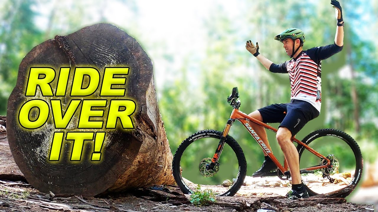 How To Ride Your Mountain Bike Up And Over Obstacles On The Trail - YouTube