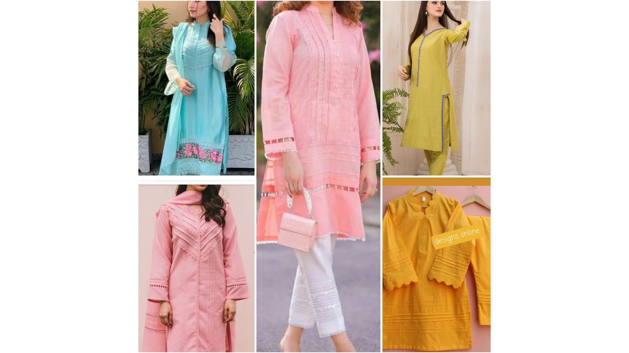 new and stylish dress design||pintex kurti design||pintex neck design ...