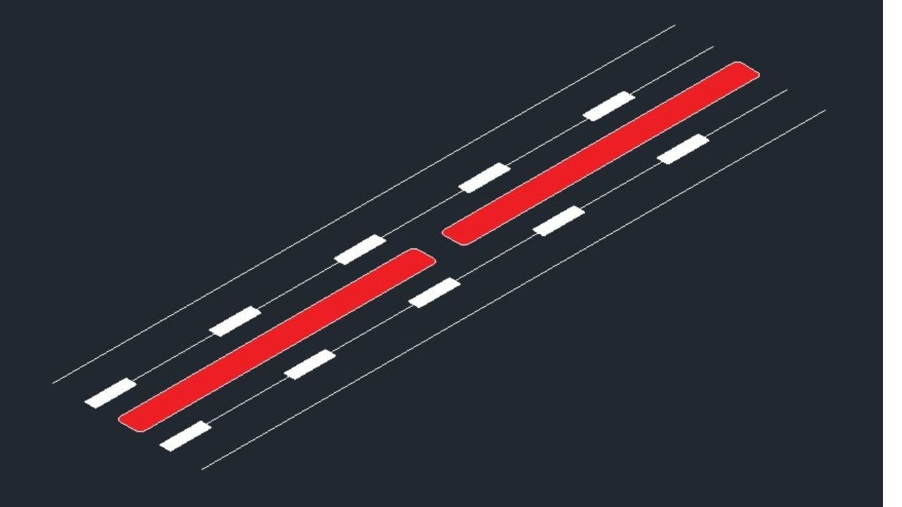 Simple Road Design Tutorial in AutoCAD 2D - YouTube