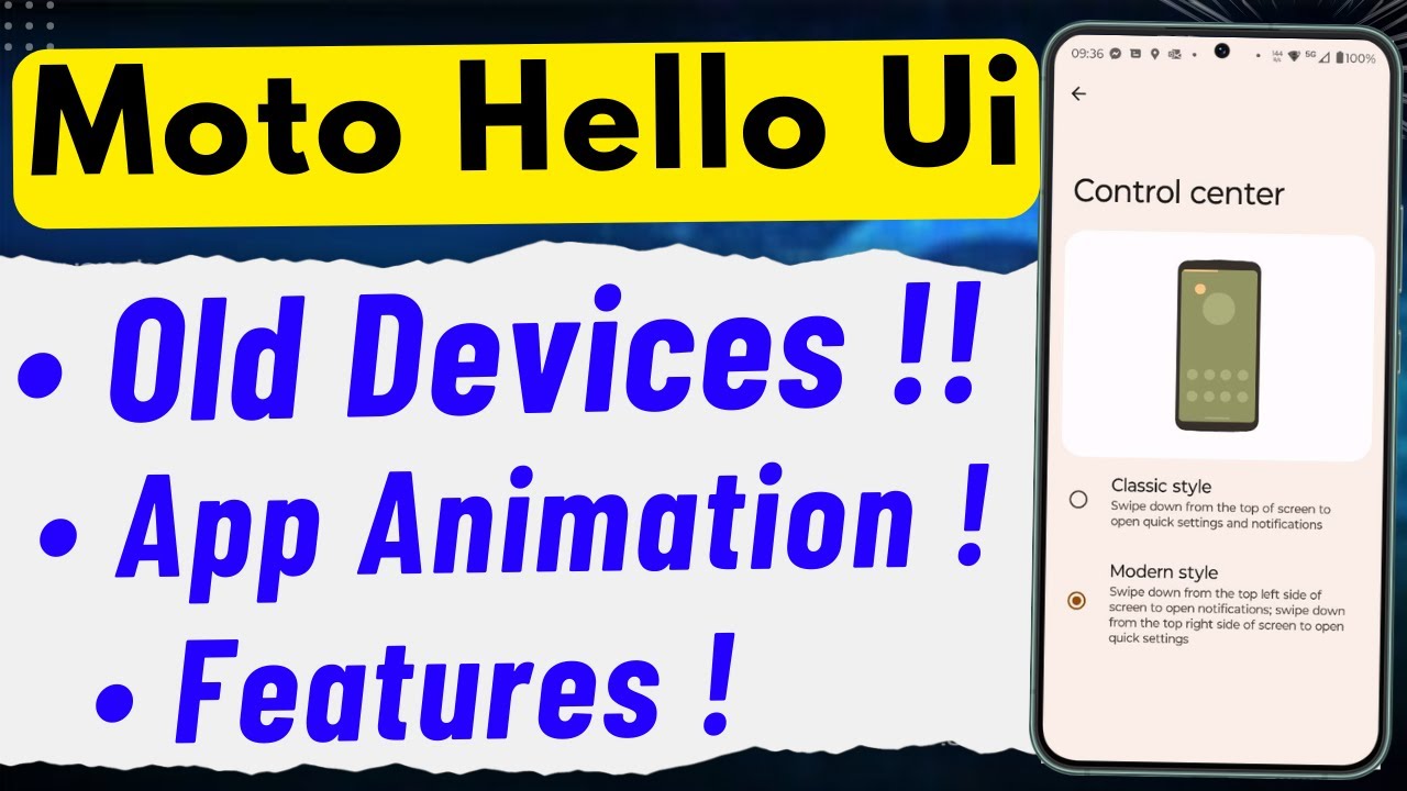Moto Hello Ui For Existing Devices ! Features ! Animation ! | Android ...