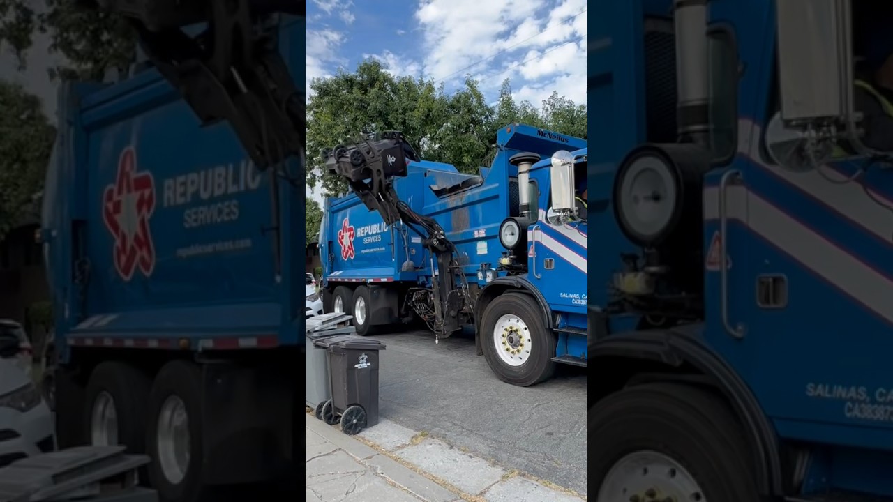 Republic Double Dump! #garbagetruck #truck #garbagetrucks #garbage ...