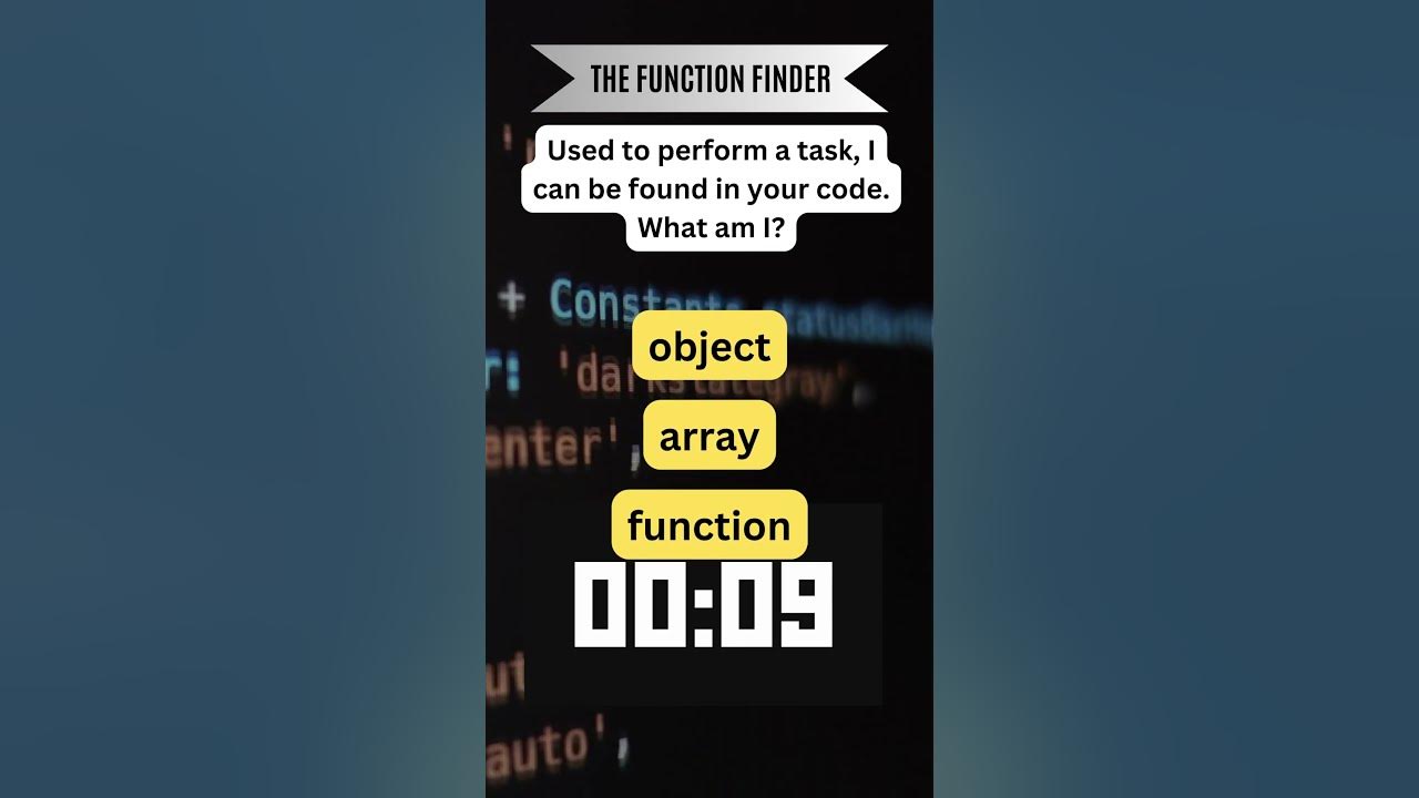 The Function Finder Javascript Riddle Challenge Codingchallenge Codebreaker Javascrip 8349