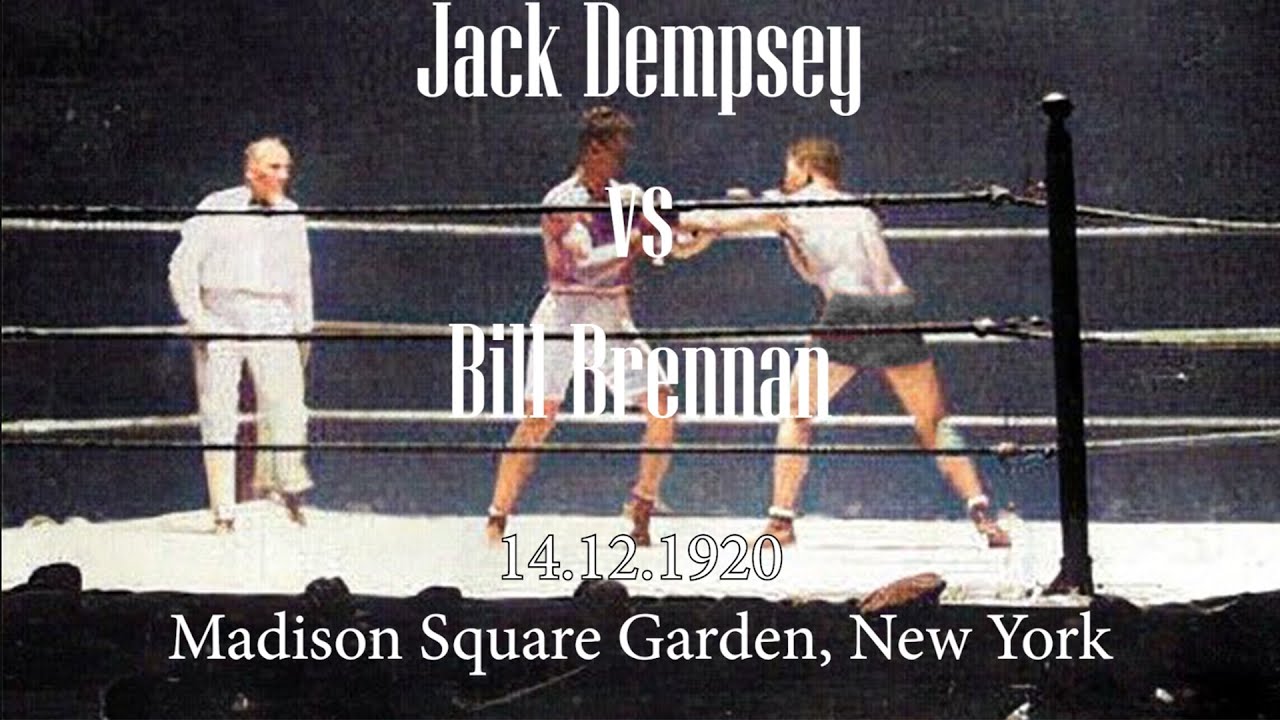 Jack Dempsey vs Bill Brennan II in HD Colorized - 14.12.1920 (extended ...