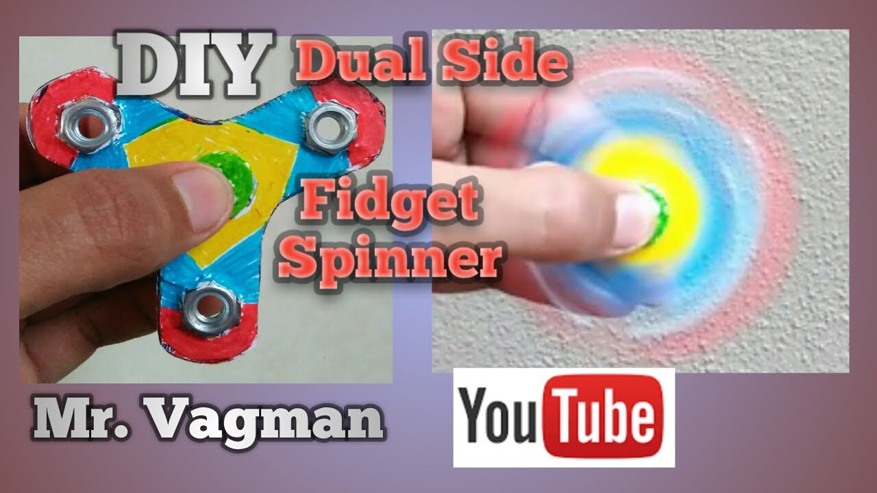 DIY Fidget Spinner Without Bearings Using Common Household Items - YouTube