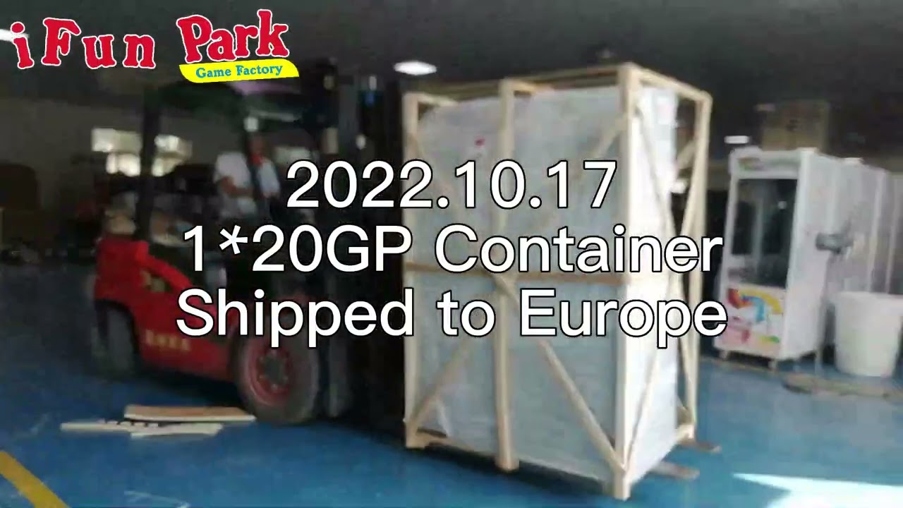 2022.10.17 1*20ft Container Arcade Game Machine to Europe - YouTube