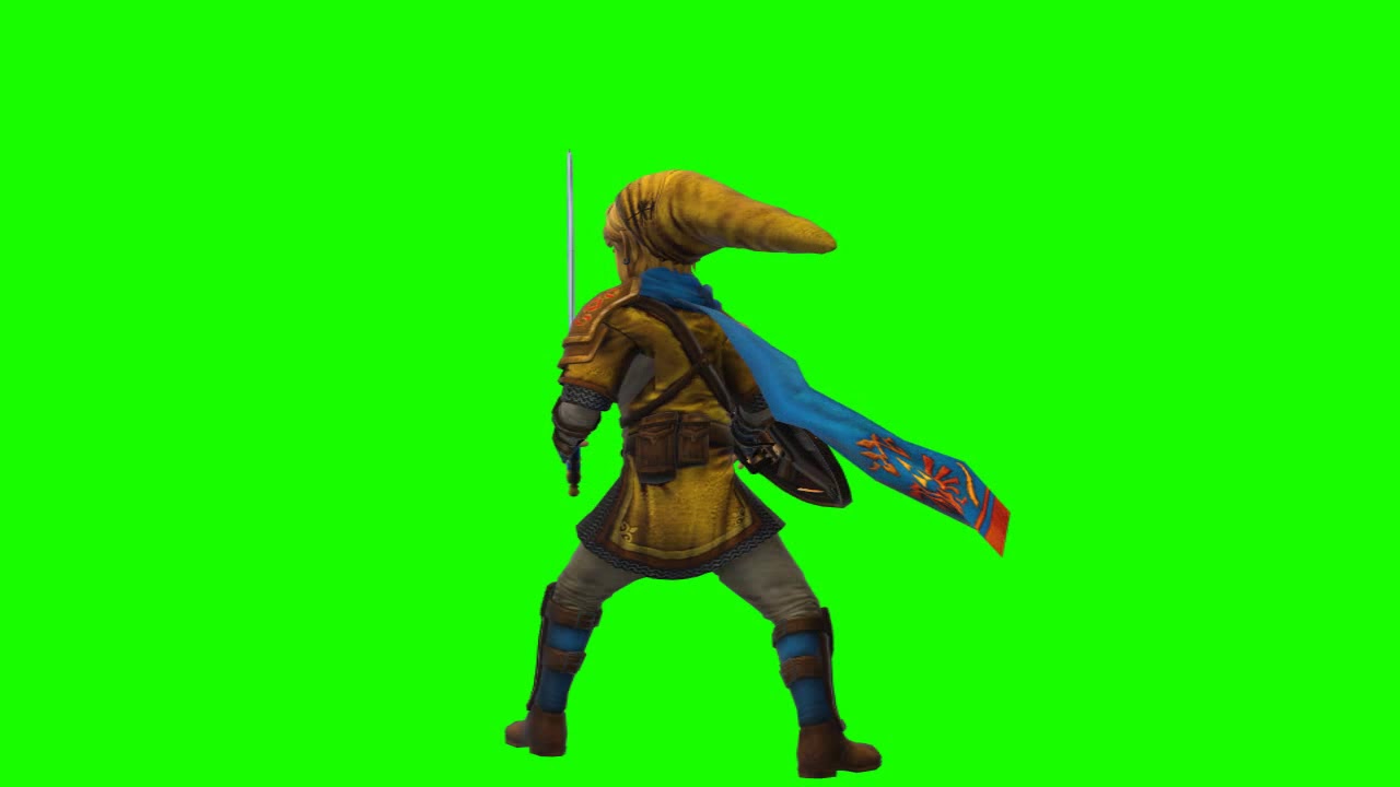 Link gold zelda idle animated back chroma - YouTube