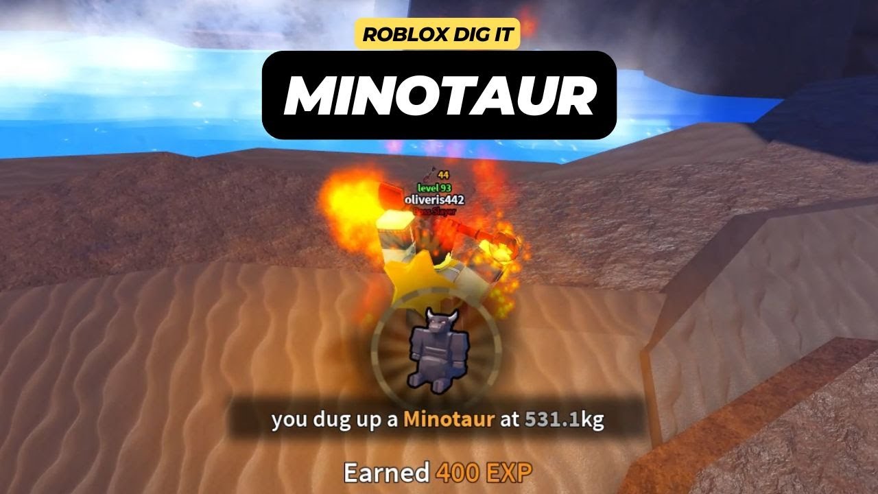 How to Get Minotaur in Roblox Dig It - YouTube