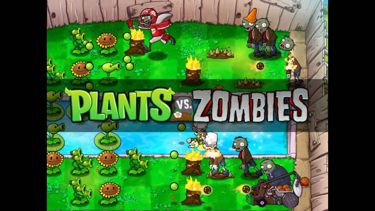 Plants Vs Zombies Playthrough Part 1 - Adventure Level 1-1 - YouTube